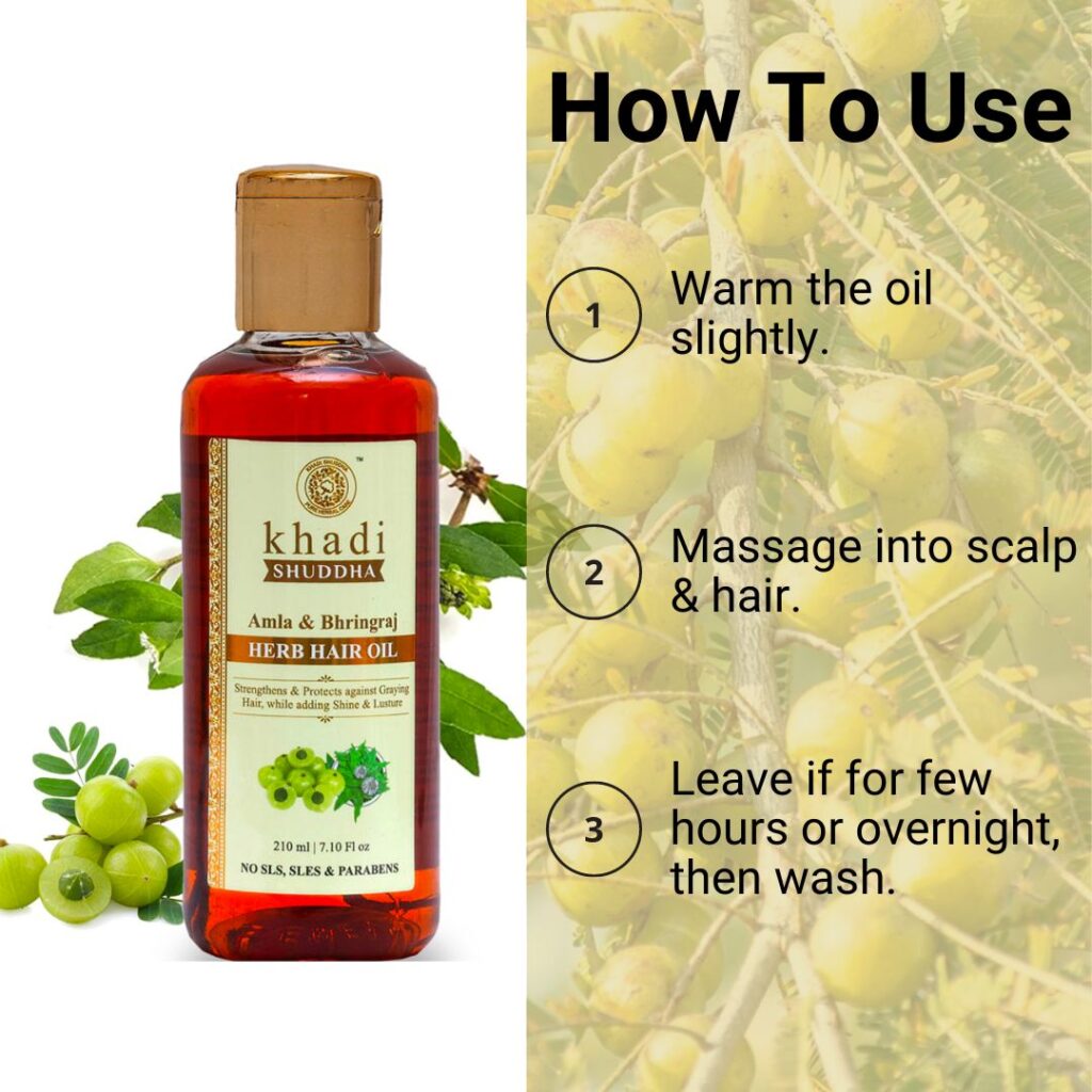 Amla Bhringraj Hair Oil - Khadi Shuddha